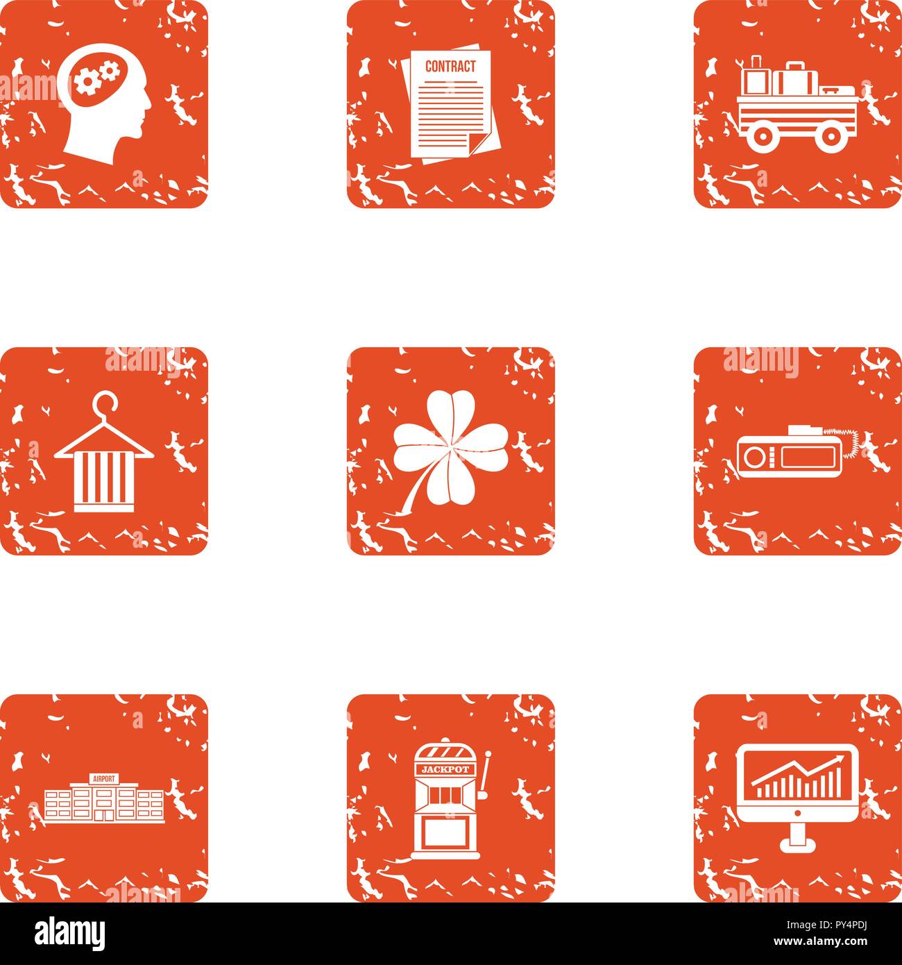 Technical documentation icons set, grunge style Stock Vector Image ...