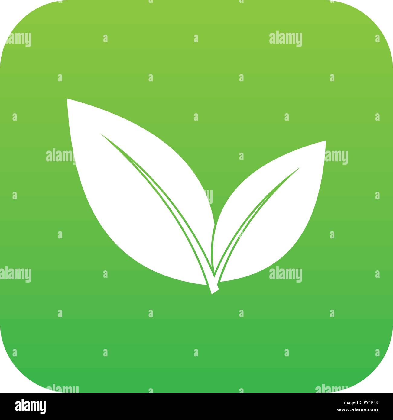 Leaf icon digital green Stock Vector Image & Art - Alamy
