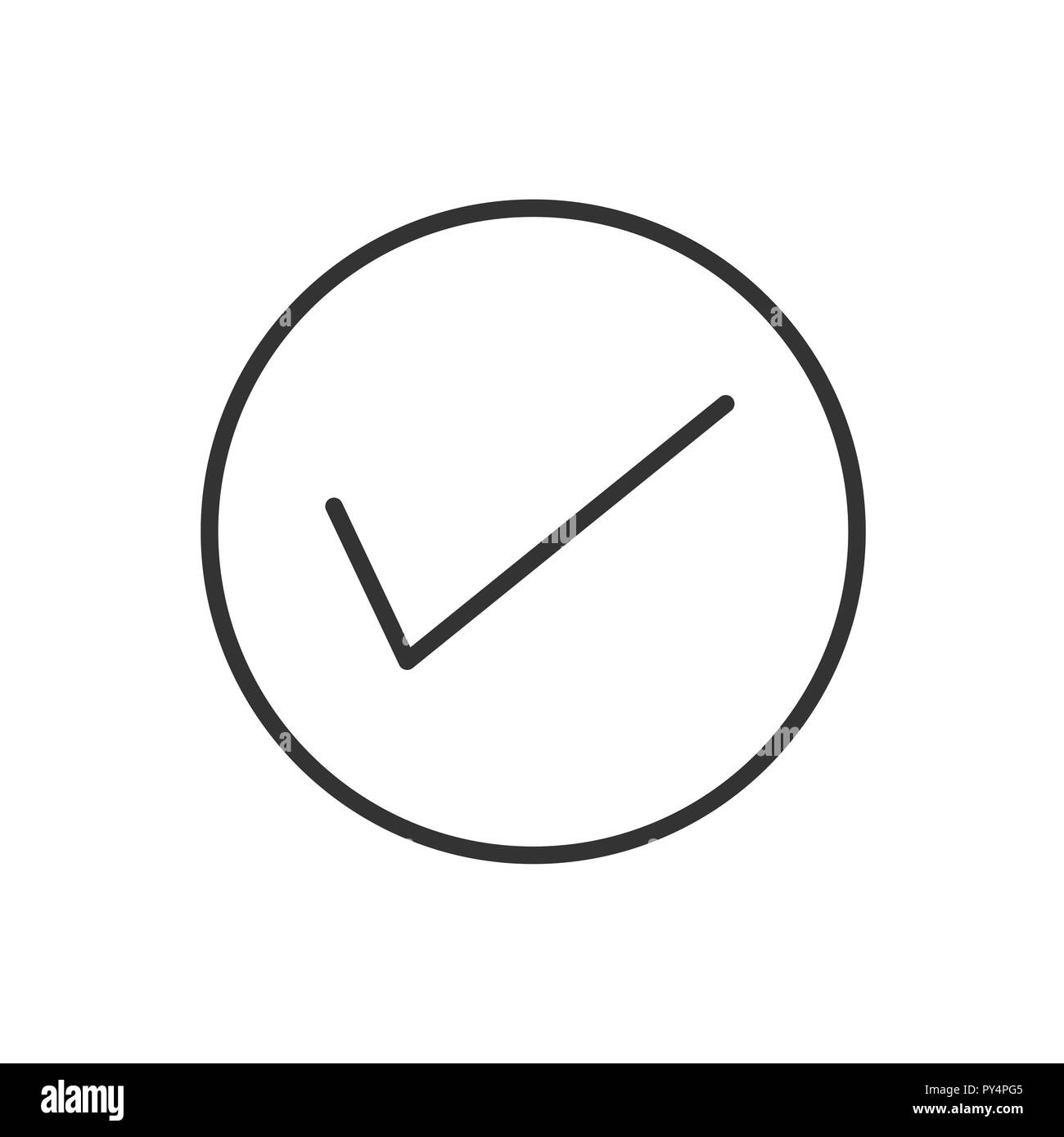 True line icon on a white background. Vector illustration Stock Vector ...