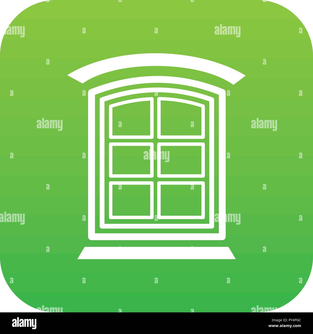 Retro window frame icon green vector Stock Vector Image & Art - Alamy