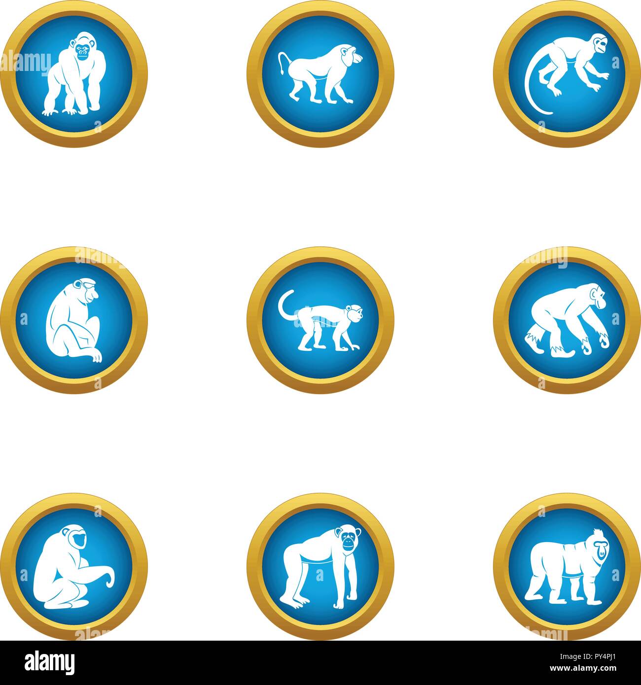 Supremacy icons set, flat style Stock Vector Image & Art - Alamy