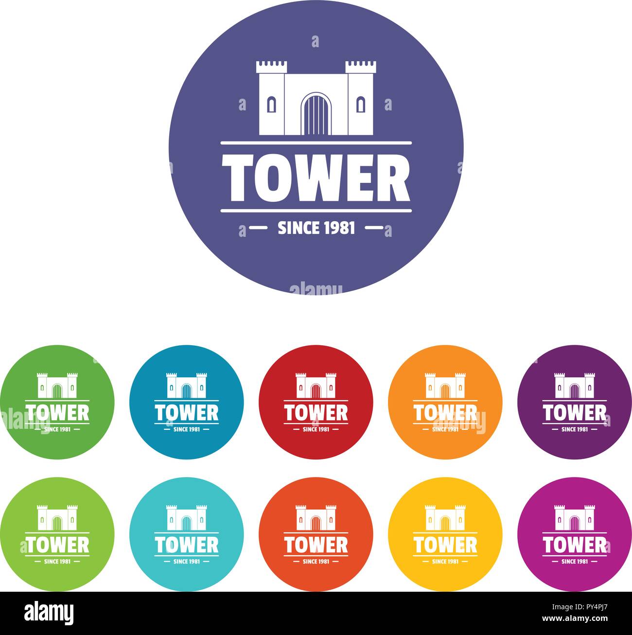 Armory tower Stock Vector Images - Alamy