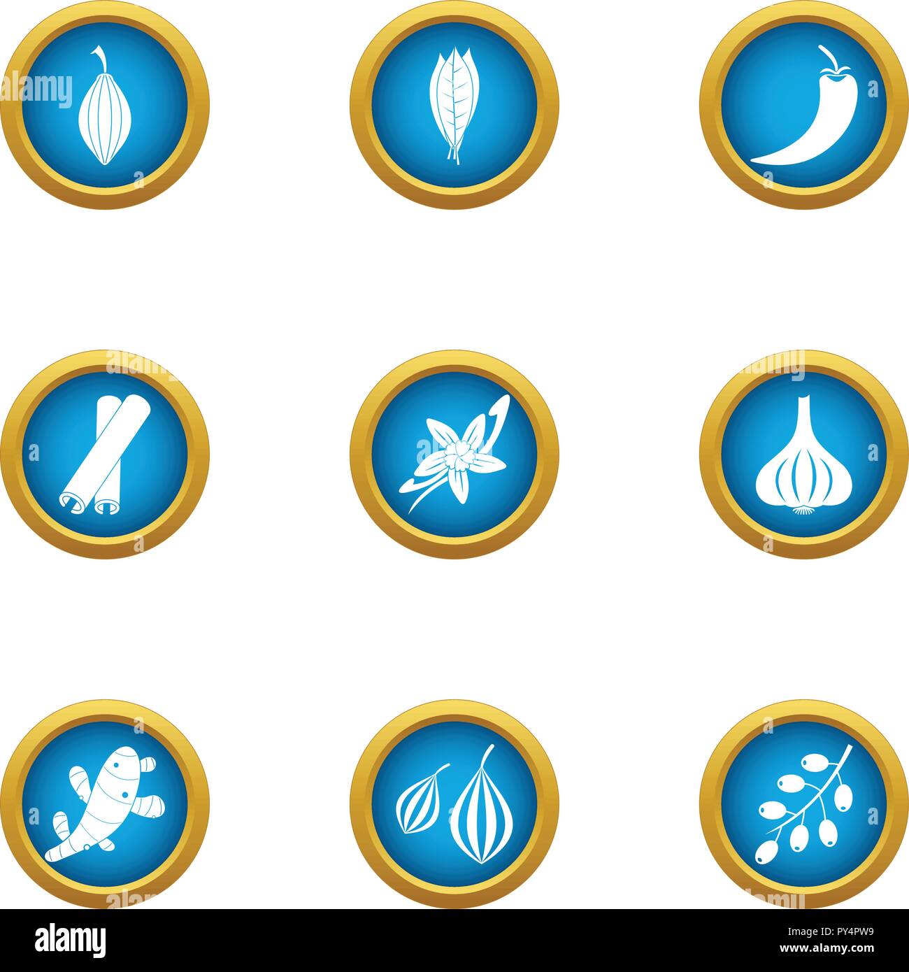Avoid icons set, flat style Stock Vector Image & Art - Alamy