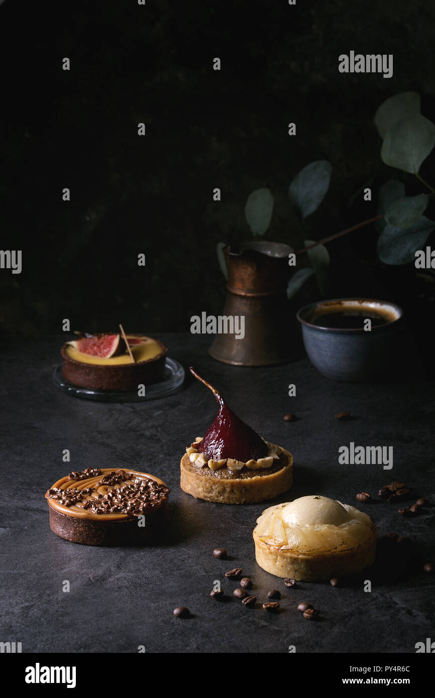 Variety of sweet tartlets Stock Photo - Alamy