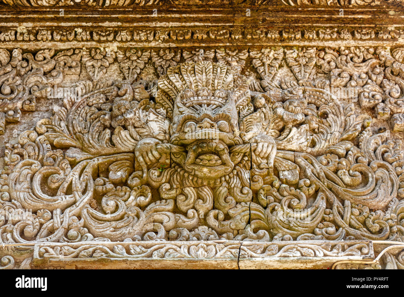 Stone carved Demon Kala in temple decoration, Temple Pura Kehen ...