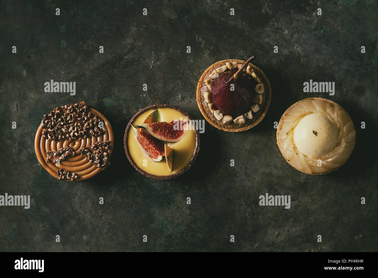 Variety of sweet tartlets Stock Photo - Alamy