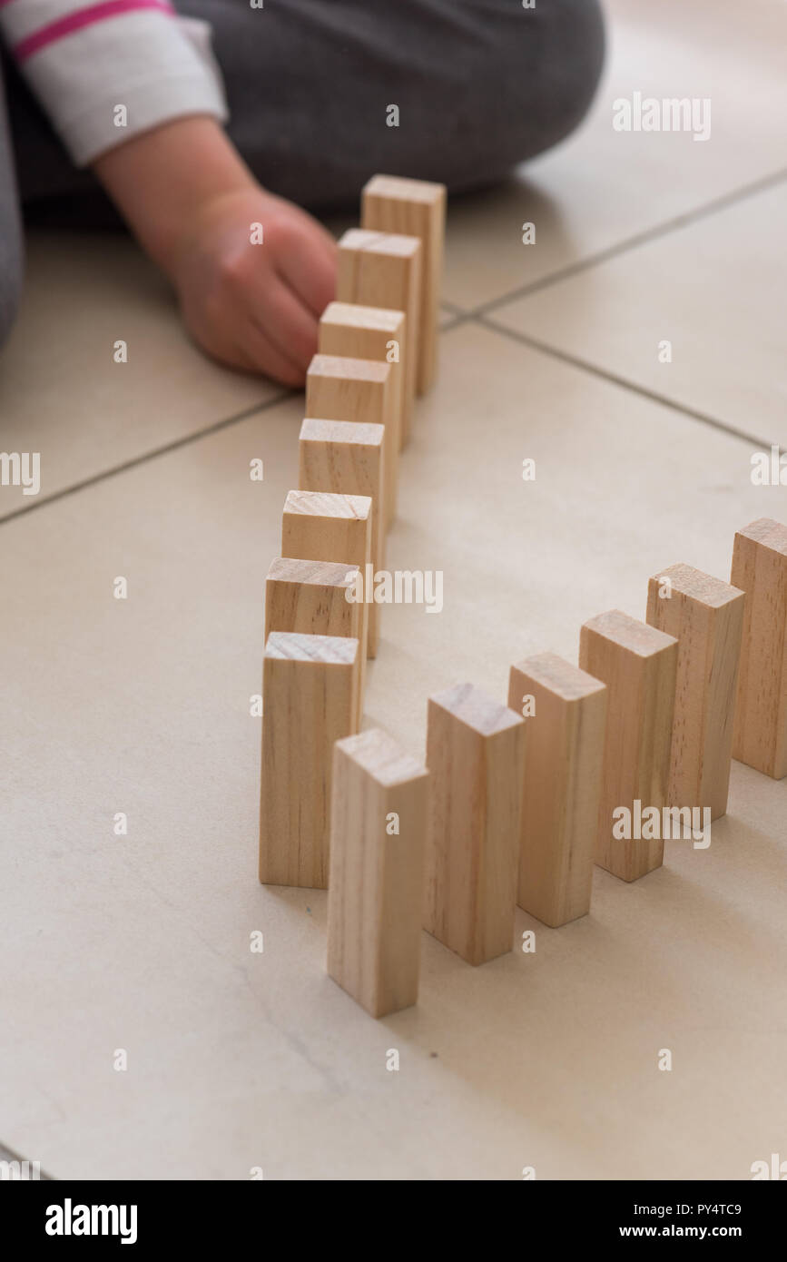 Wood blocks stack game using as background education concept Stock ...