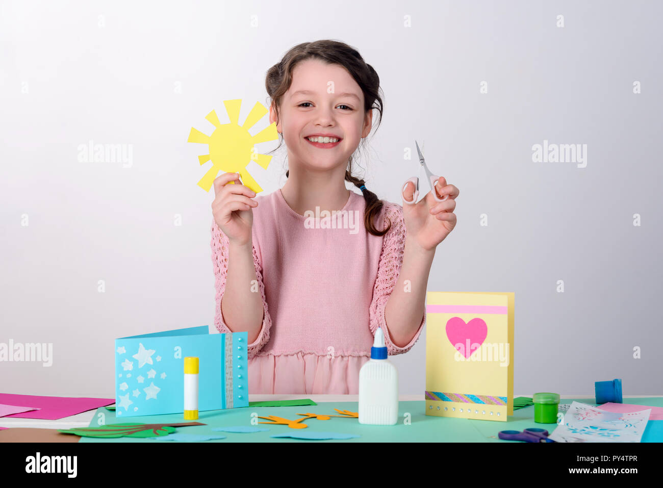 Young girl cutouts shapes Stock Photo - Alamy