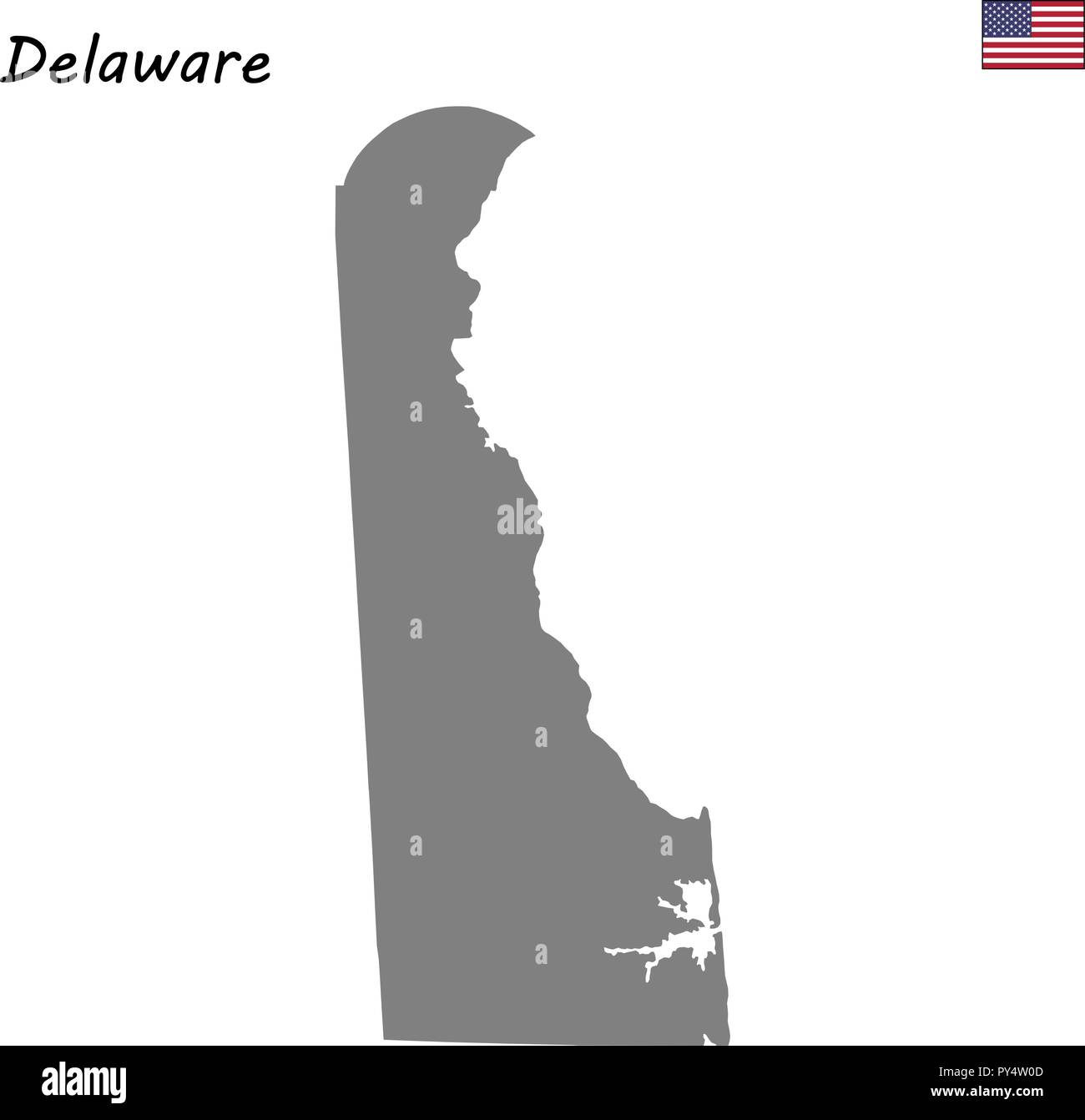 Delaware county map hi-res stock photography and images - Alamy