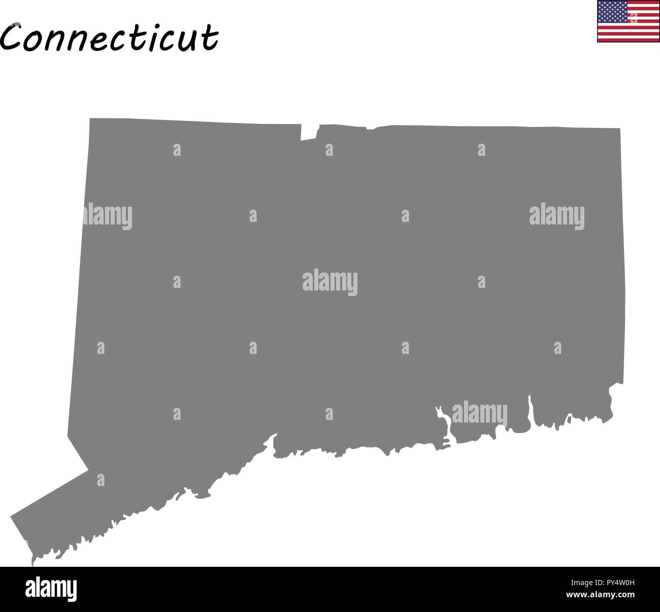 Political map of connecticut Stock Vector Images - Alamy