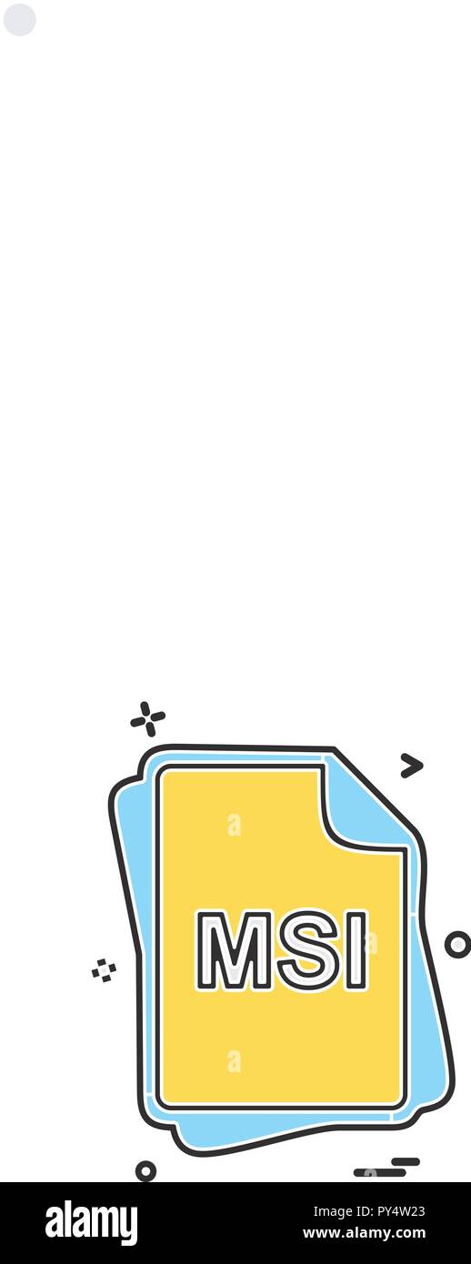 MSI file type icon design vector Stock Vector Image & Art - Alamy