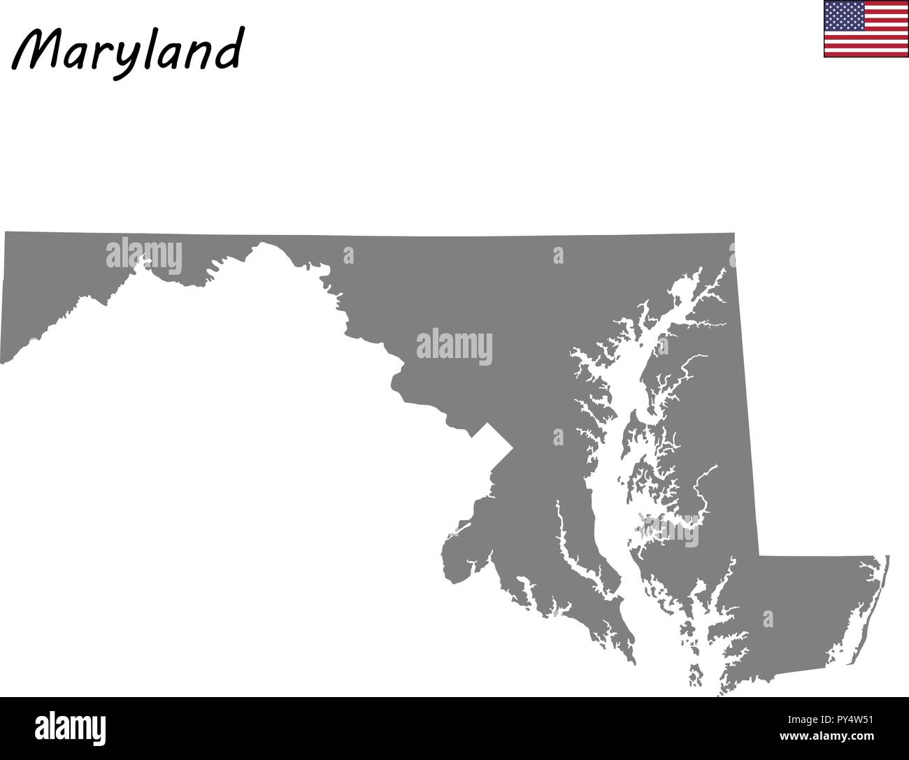 Maryland location on country map usa