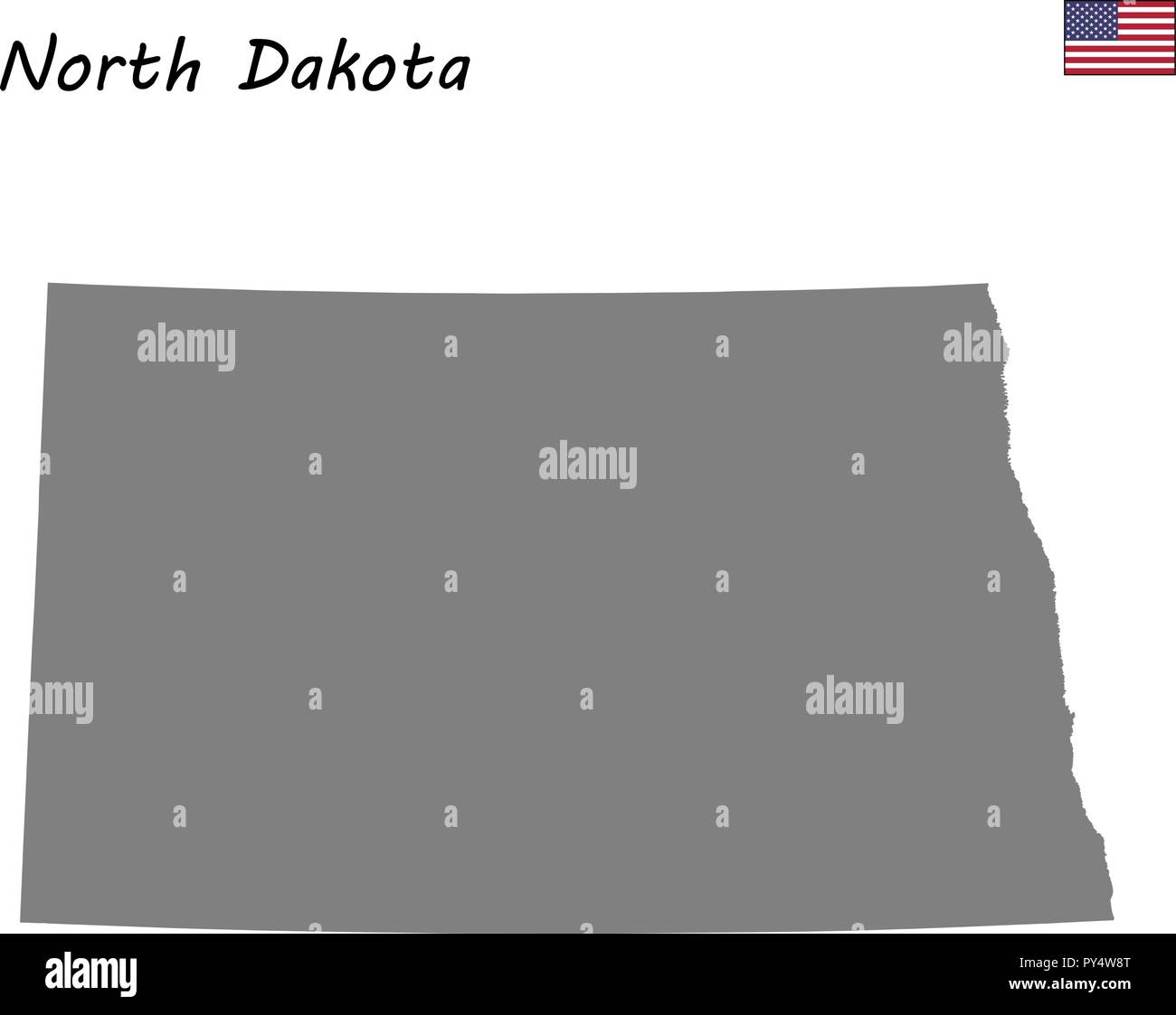 Map of center north dakota hi-res stock photography and images - Alamy