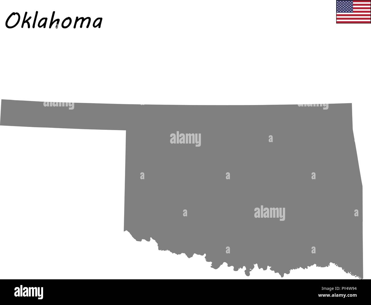 Oklahoma county map hi-res stock photography and images - Alamy