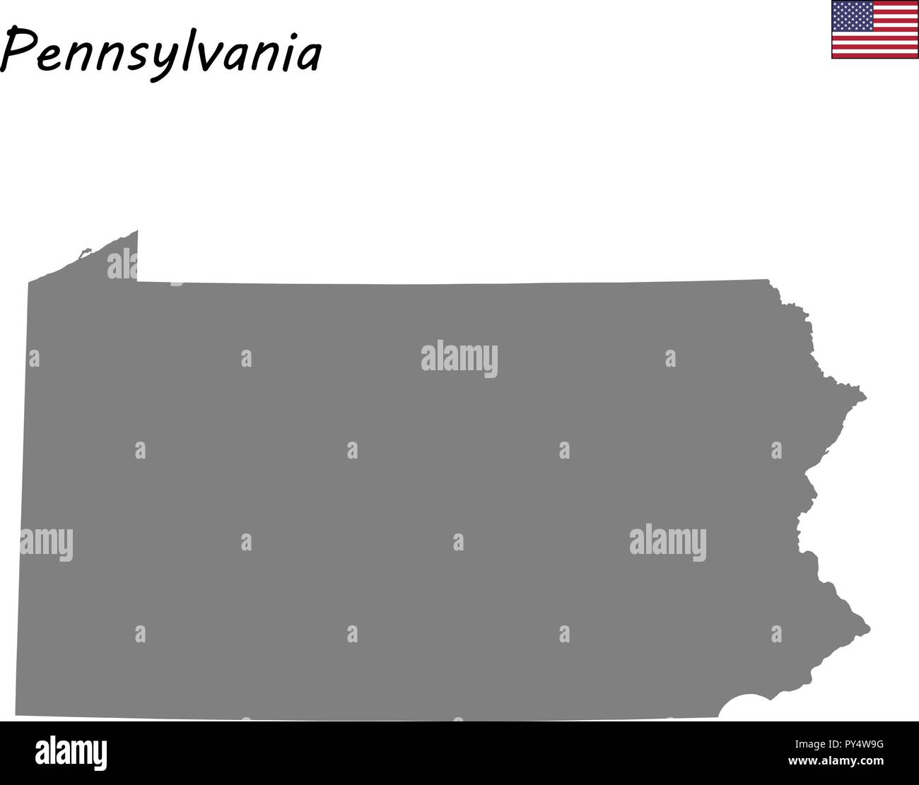 Political map of pennsylvania hi-res stock photography and images - Alamy