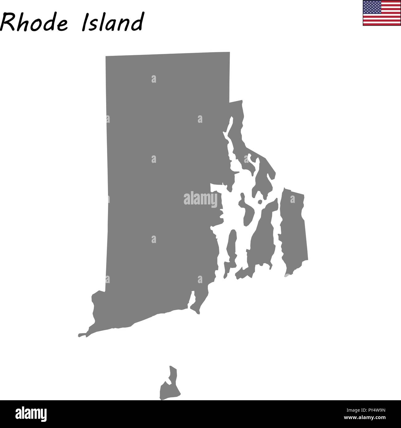 Rhode island county map hi-res stock photography and images - Alamy