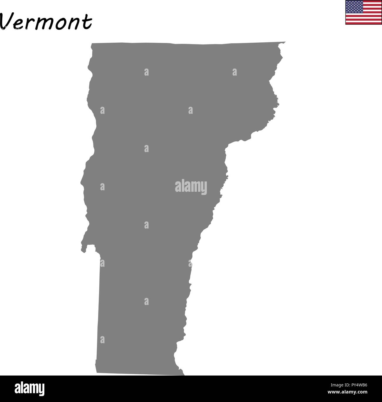 Political map of vermont Stock Vector Images - Alamy