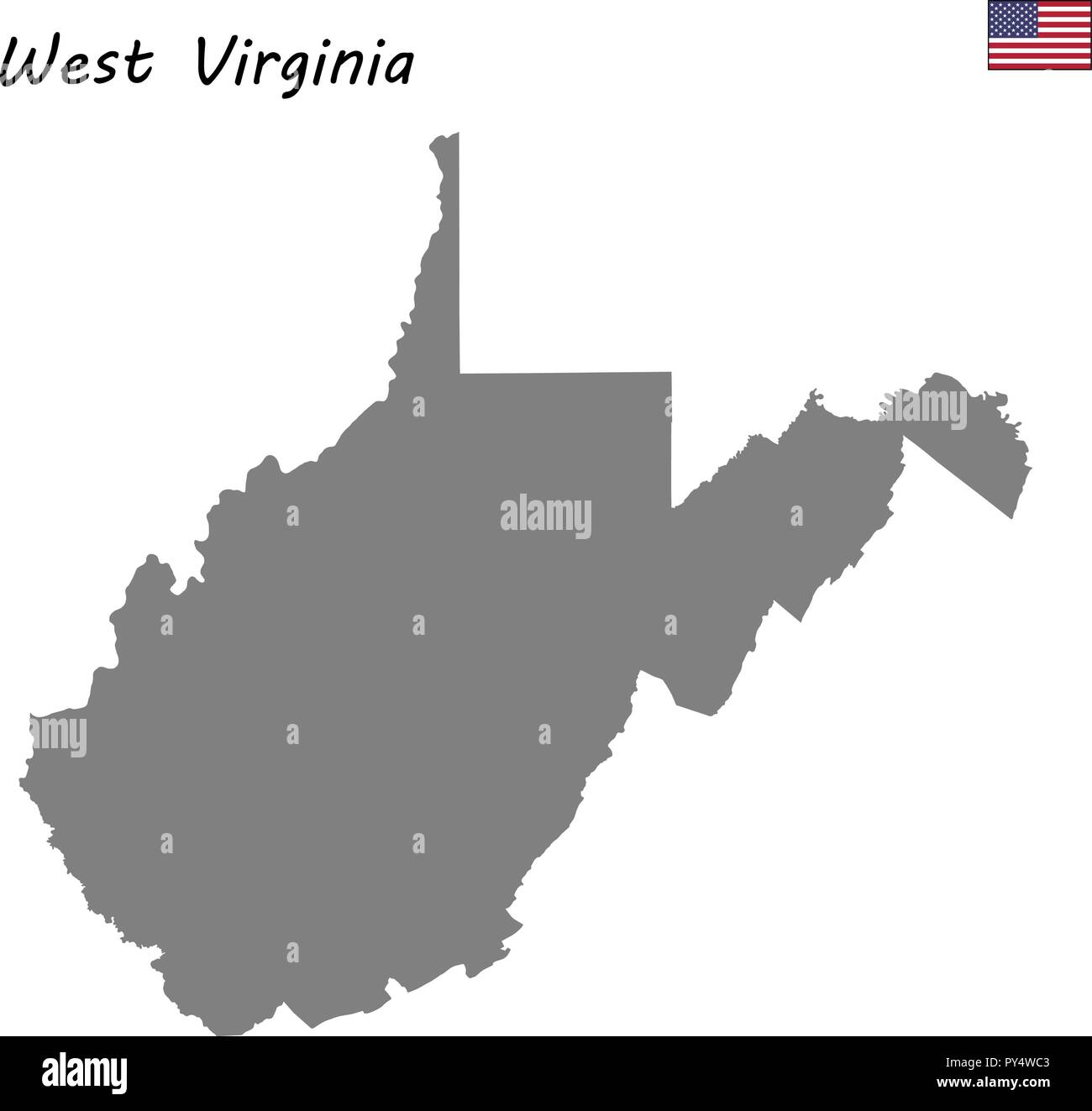 West virginia county map vector vectors hi-res stock photography and ...