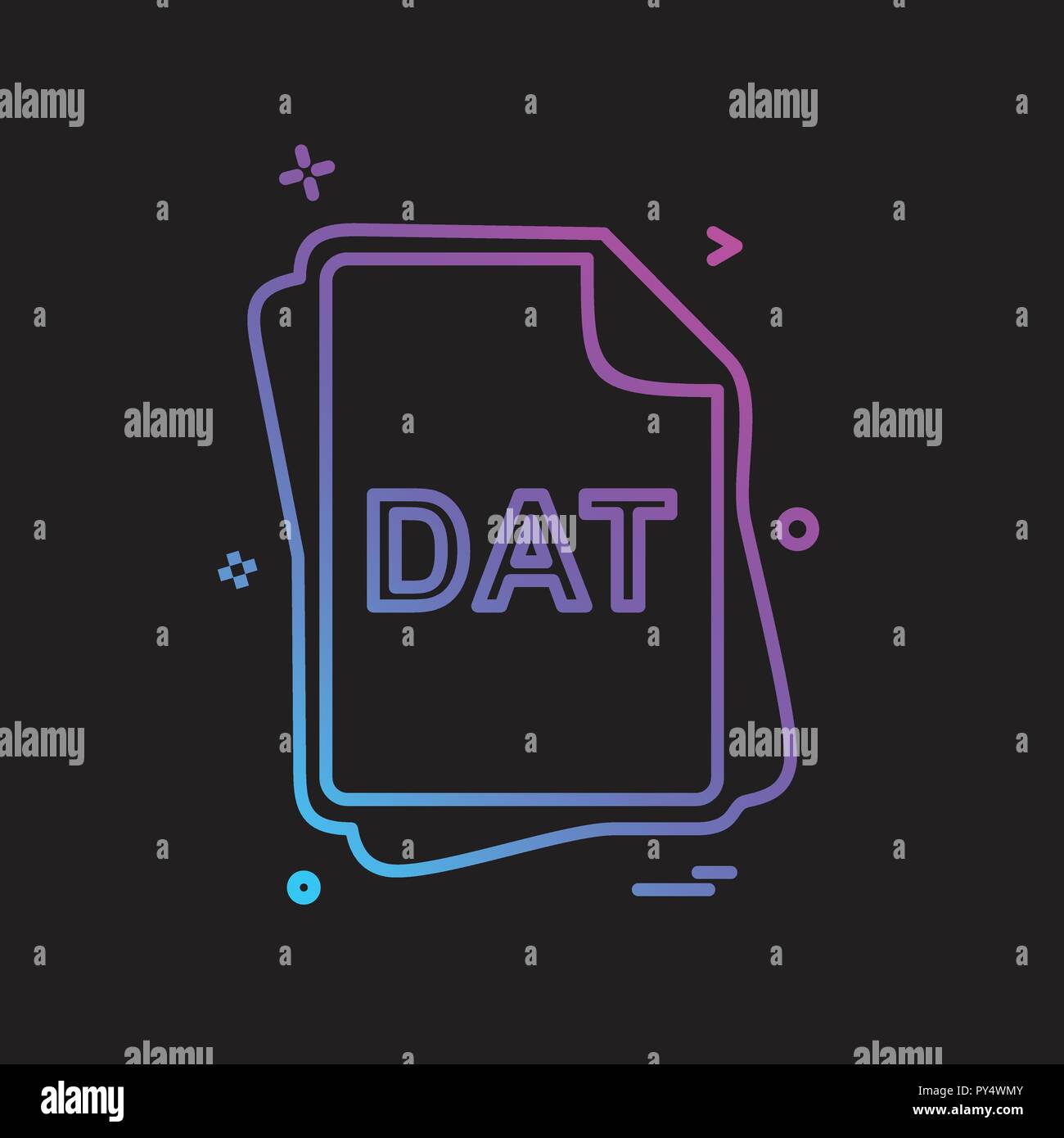 Dat file format icon Stock Vector Images - Alamy
