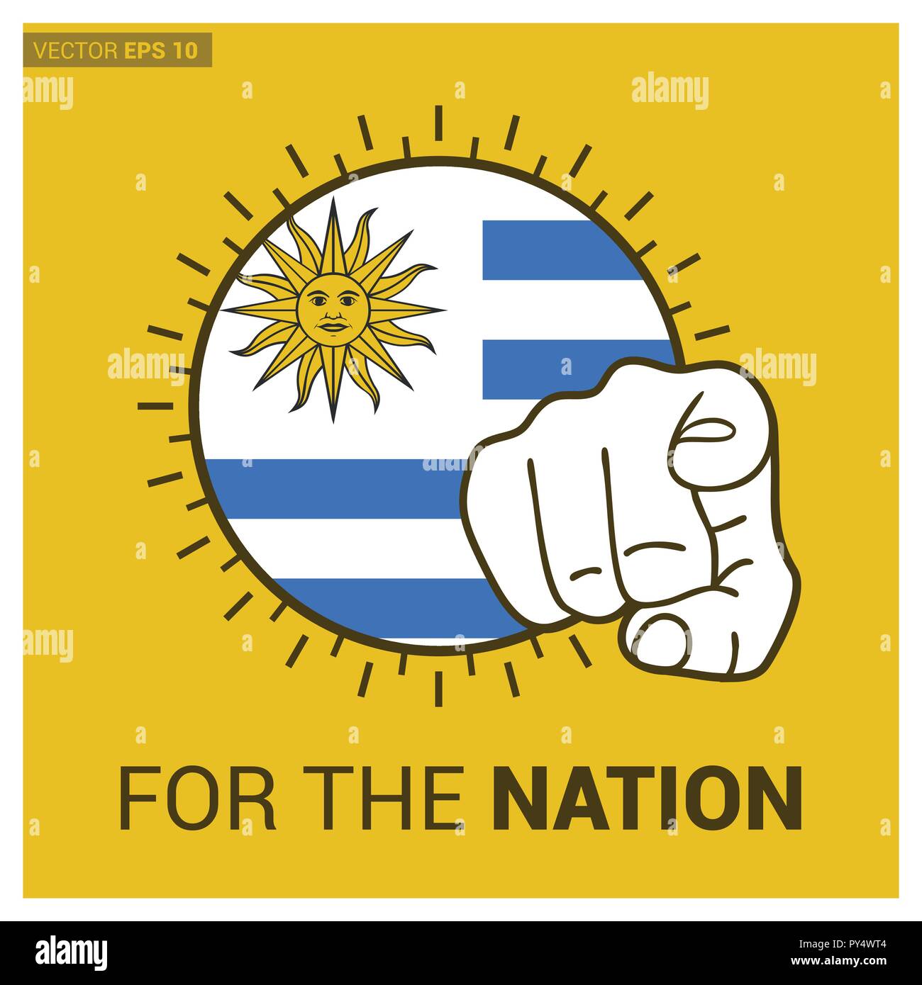 Country flag for nation with creative design vector Stock Vector Image ...