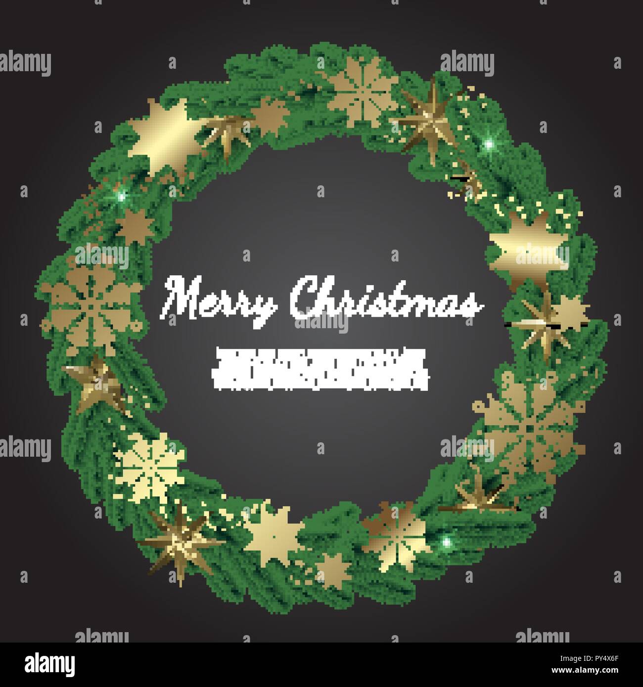 Closeup holiday christmas tree decorated Stock Vector Images - Alamy