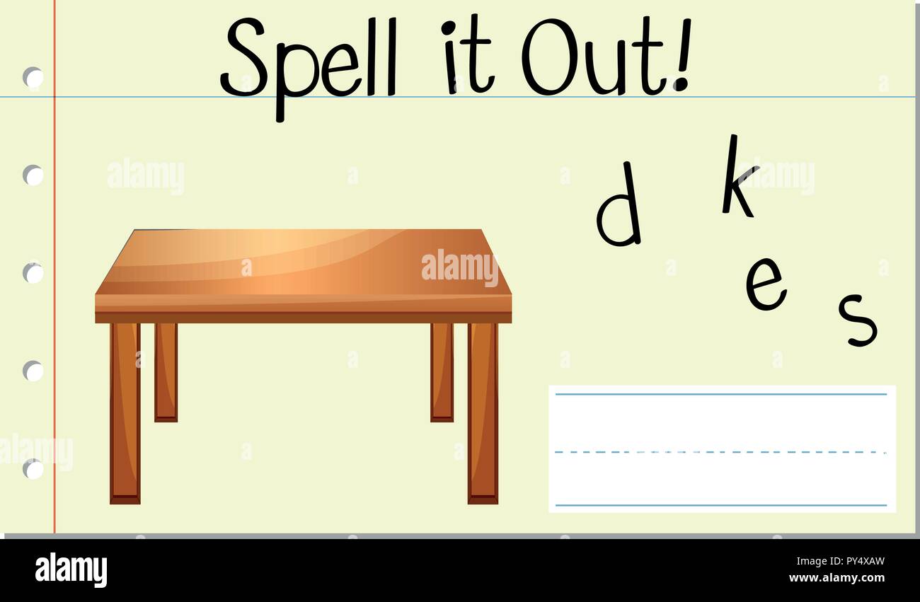 Desk english Stock Vector Images - Alamy