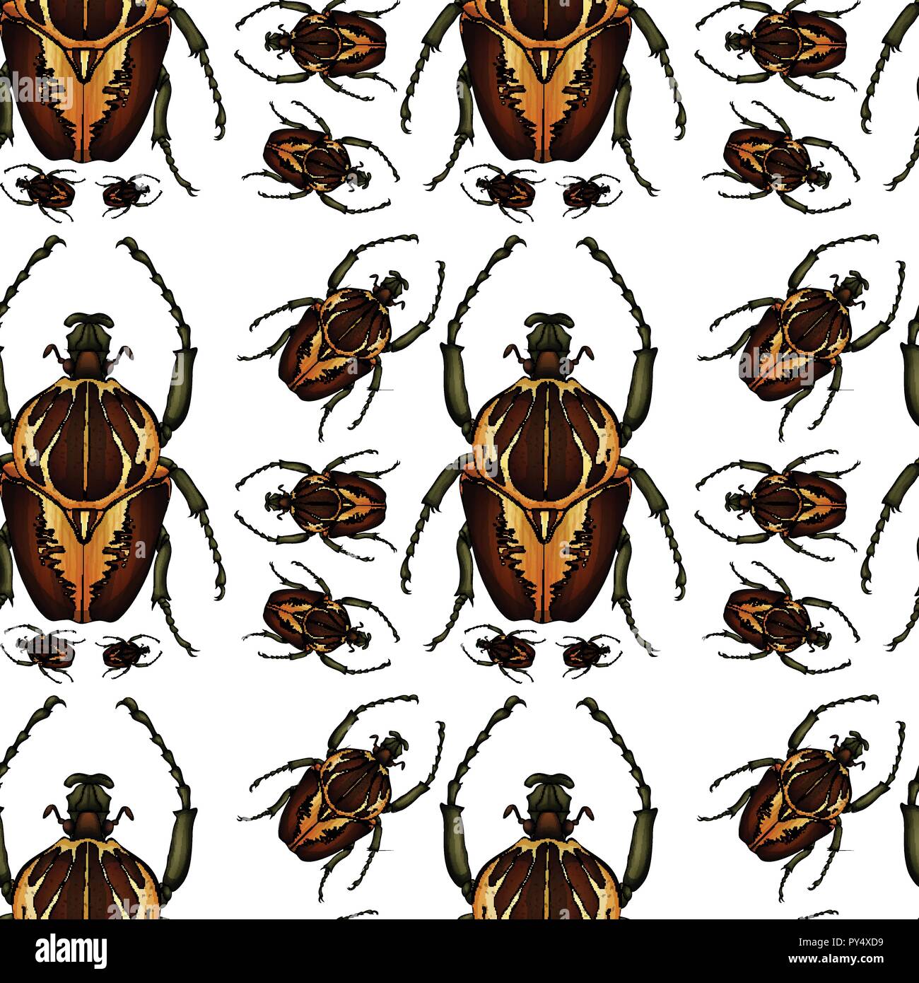 Beetle bug seamless pattern illustration Stock Vector Image & Art - Alamy