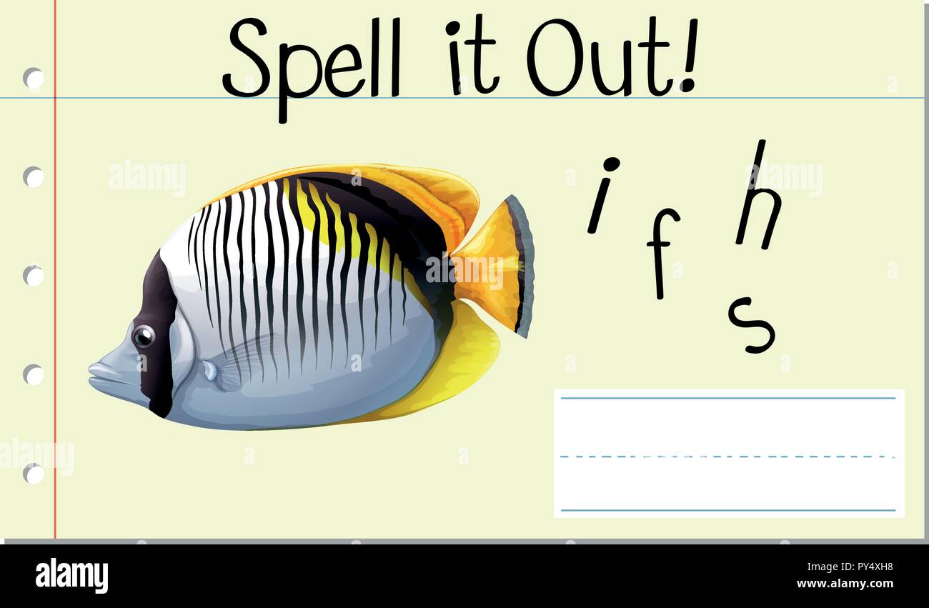Fish word Stock Vector Images - Alamy