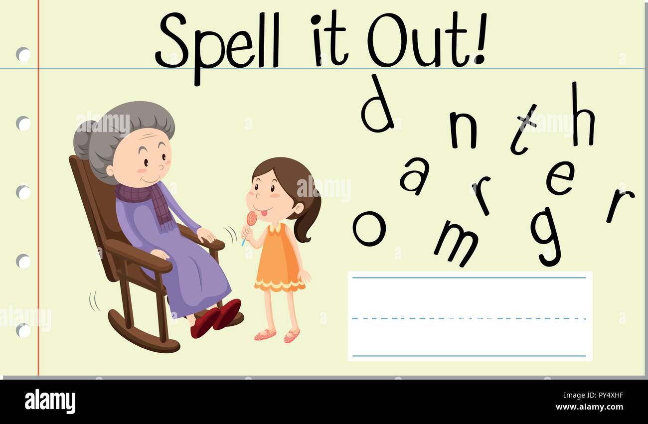 Grandmother word art Stock Vector Images - Alamy