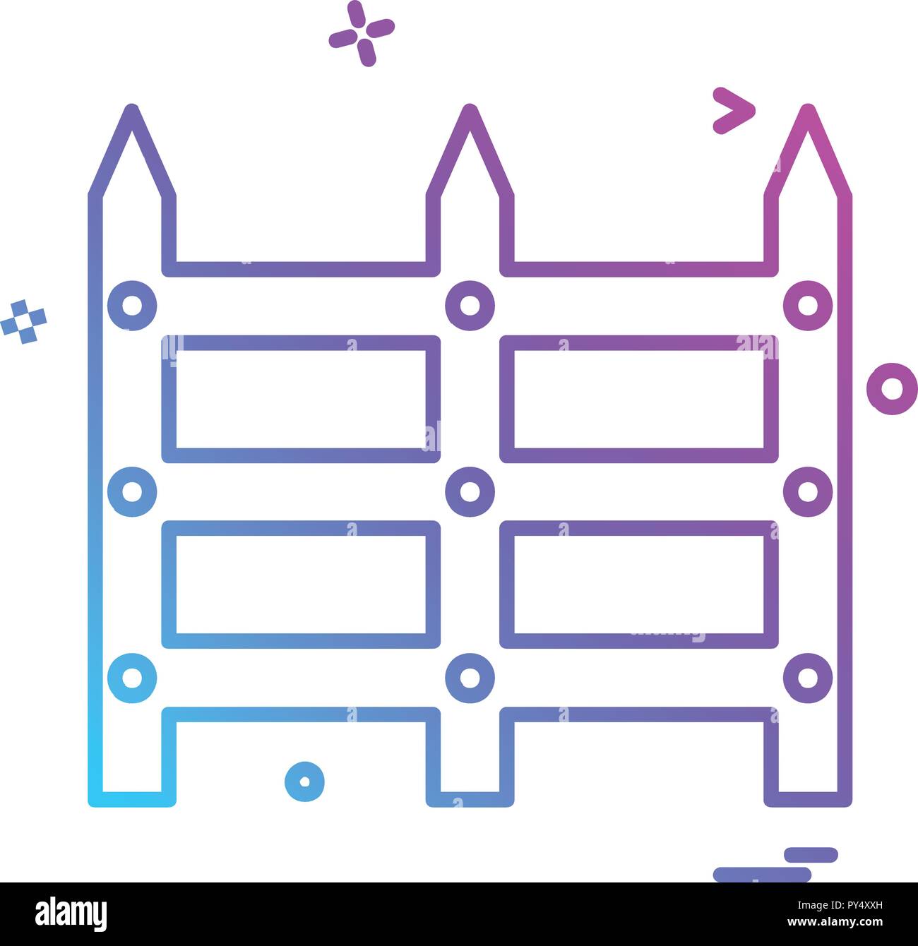 Boundary wall icon design vector Stock Vector Image & Art - Alamy