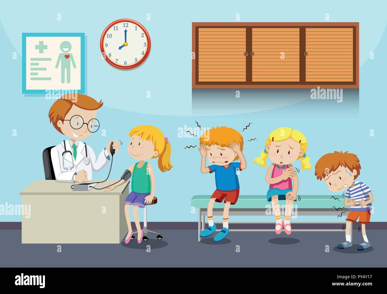 Doctor Seeing Patient Cartoon
