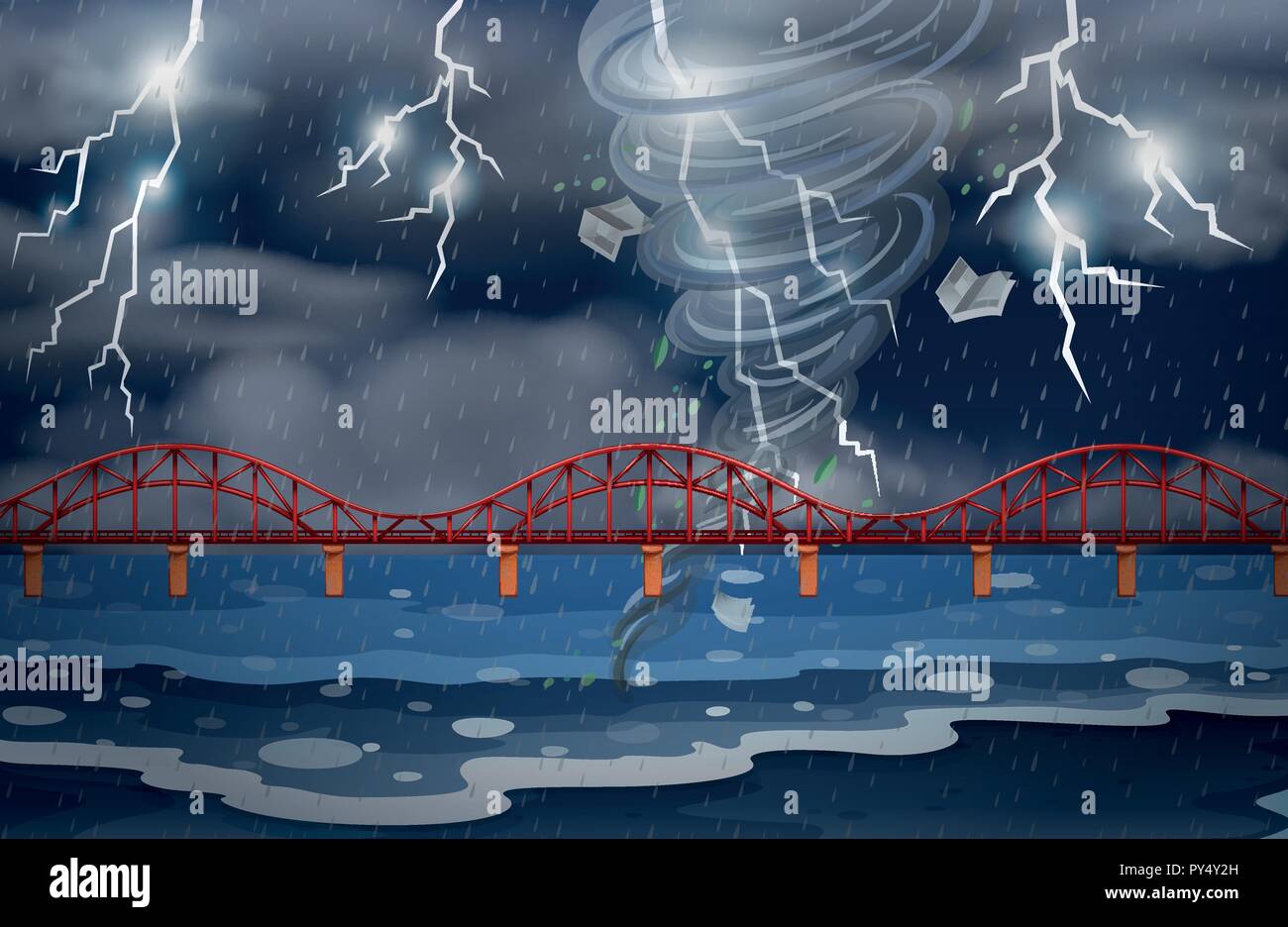 A cyclone and thunderstorm illustration Stock Vector Image & Art - Alamy
