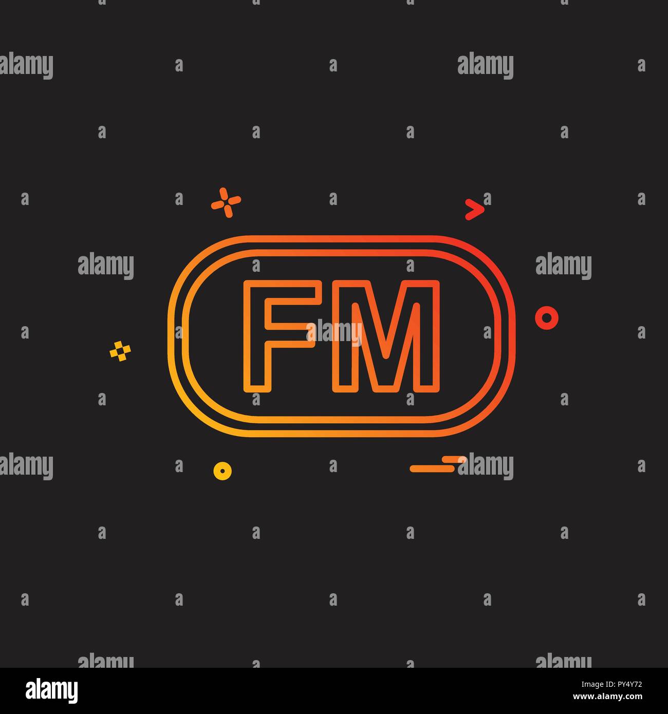 FM Media icon design vector Stock Vector Image & Art - Alamy