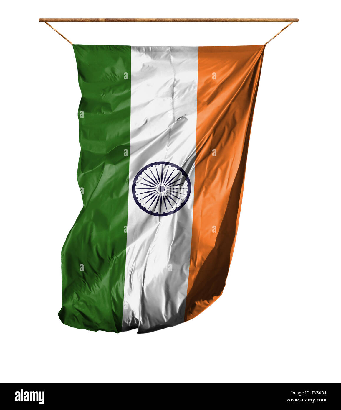 Flag of India. Vertical flag.Isolated on a white background Stock Photo ...