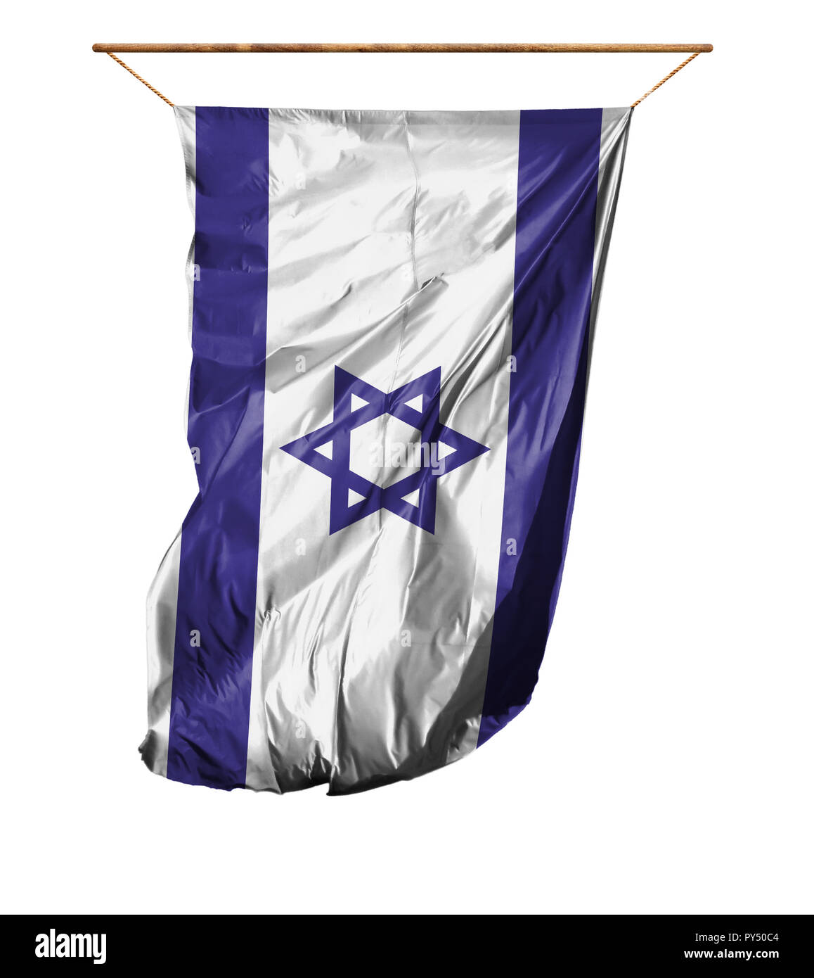Flag of Israel. Vertical flag.Isolated on a white background Stock ...