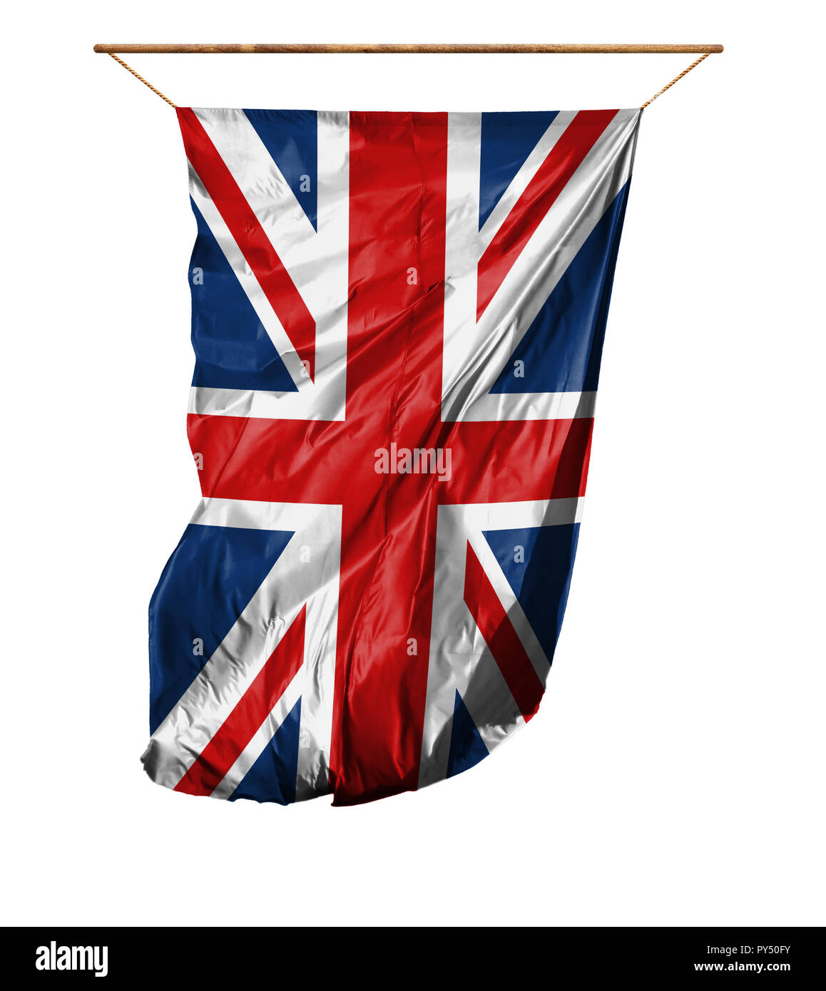 Flag of United Kingdom. Vertical flag.Isolated on a white background ...