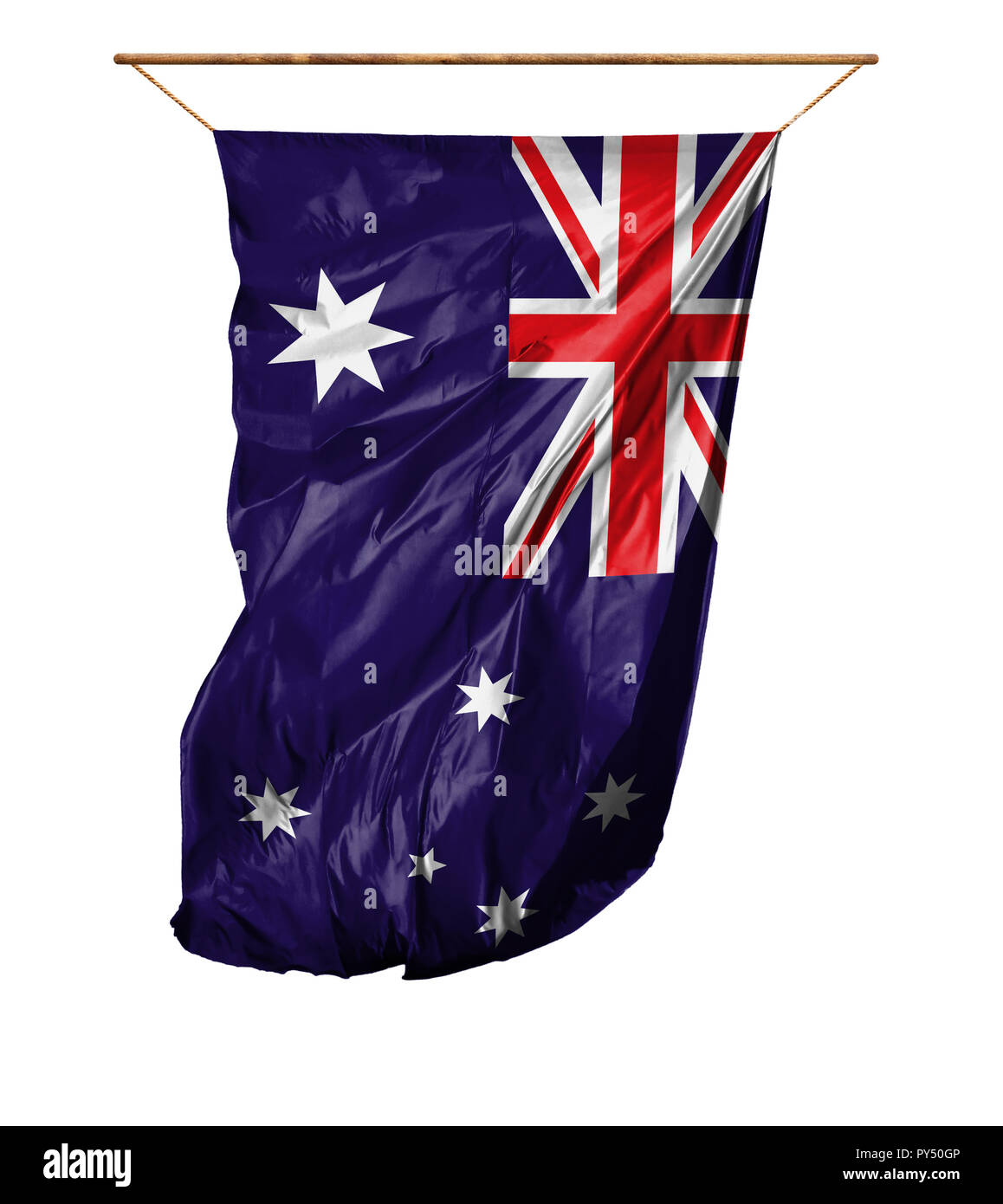 Flag of Australia. Vertical flag.Isolated on a white background Stock ...