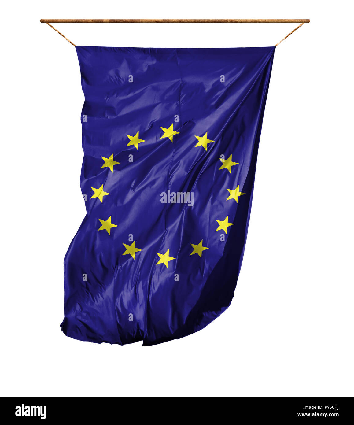 Flag of European Union. Vertical flag.Isolated on a white background ...