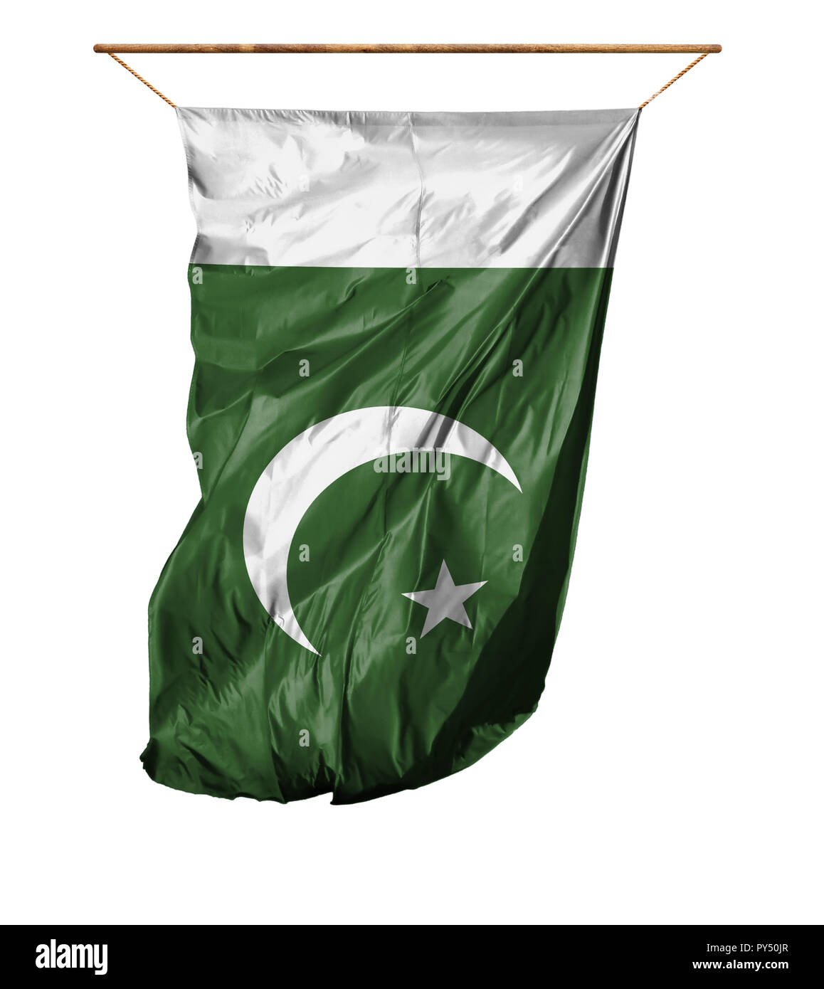 Flag of Pakistan. Vertical flag.Isolated on a white background Stock ...