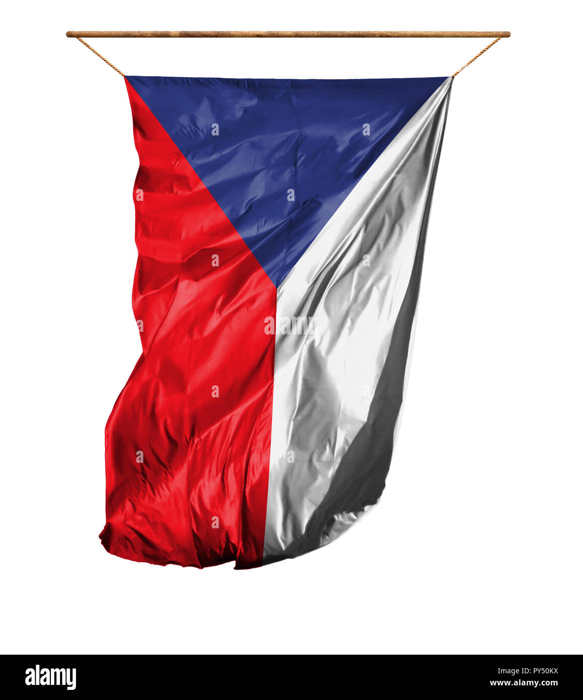 Flag of Czech Republic. Vertical flag.Isolated on a white background ...