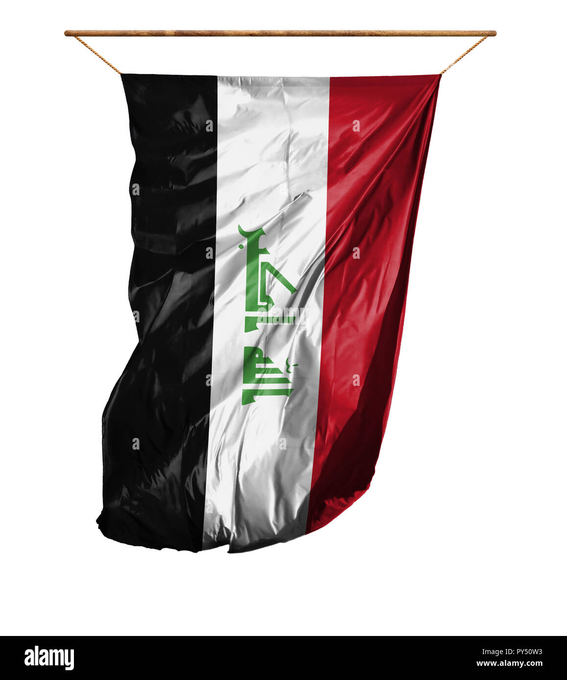 Flag of Iraq. Vertical flag.Isolated on a white background Stock Photo ...