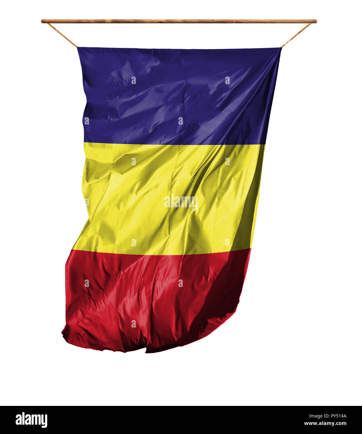Flag of Romania. Vertical flag.Isolated on a white background Stock ...