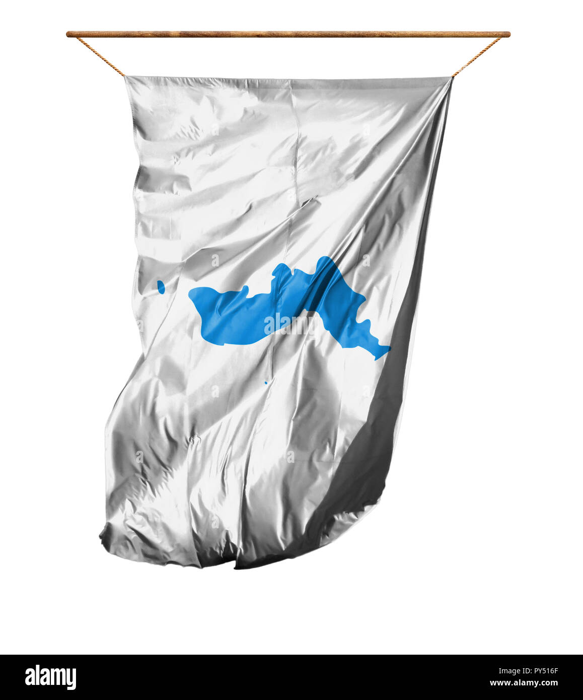 Flag of Korean Unification. Vertical flag.Isolated on a white ...