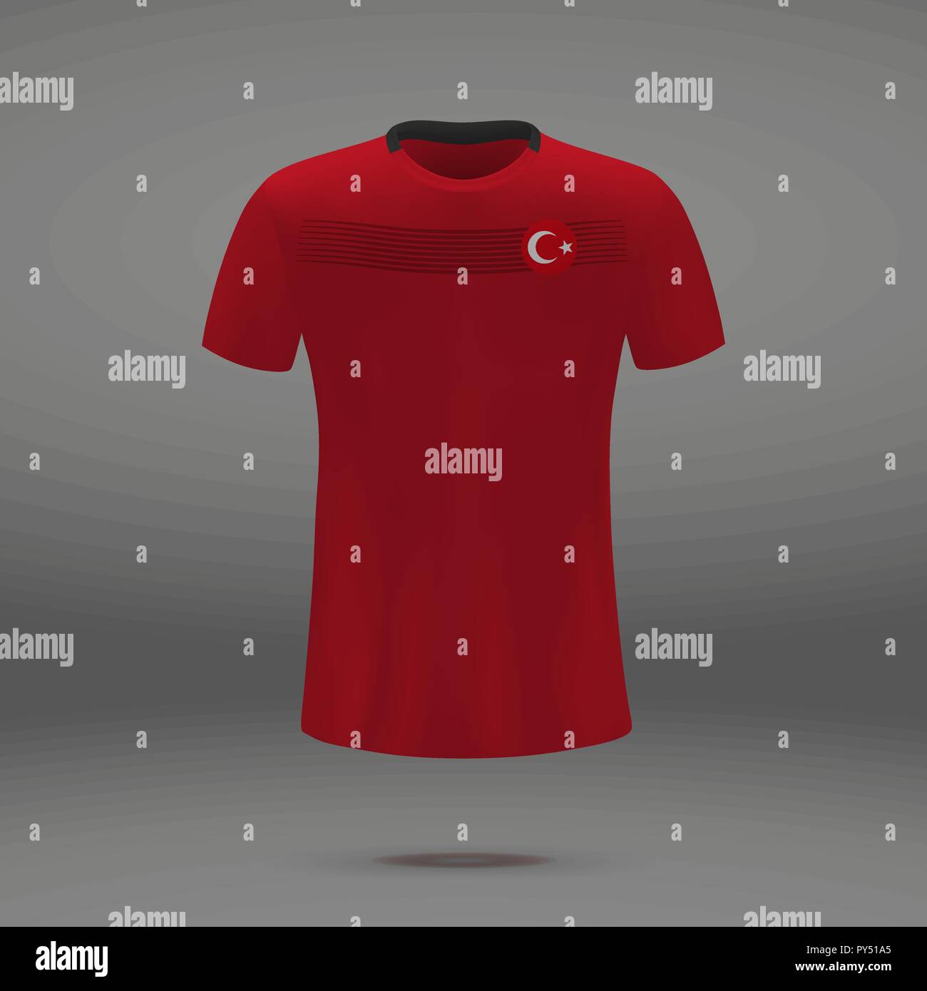 football kit of Turkey, t-shirt template for soccer jersey. Vector ...