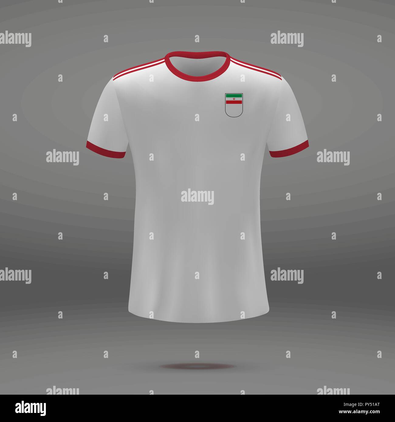 football kit of Iran, shirt template for soccer jersey. Vector ...