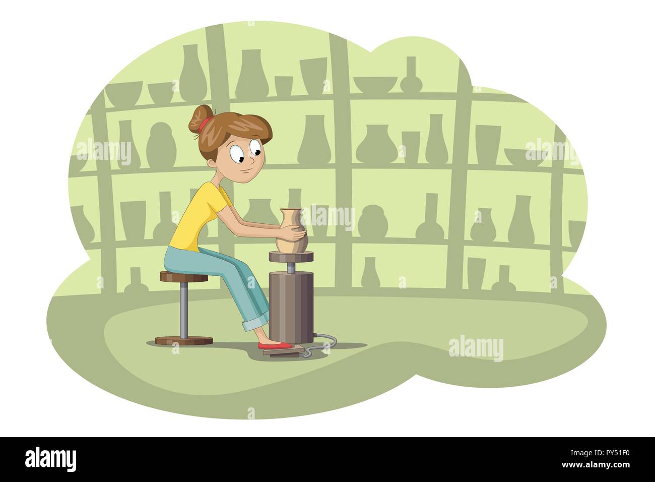 Woman in business vector Cut Out Stock Images & Pictures - Alamy