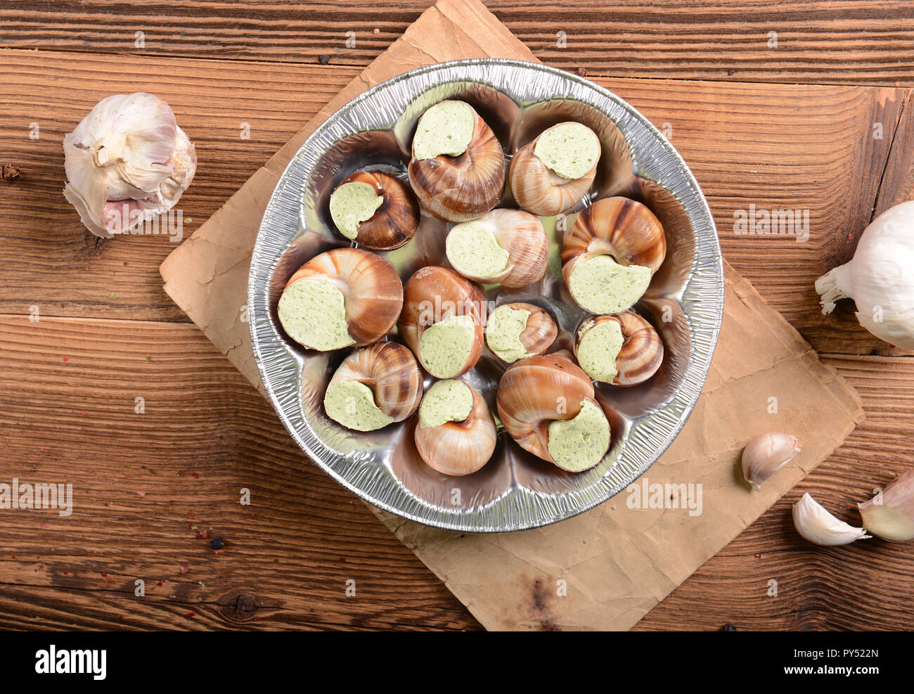 snails with garlic butter Stock Photo - Alamy