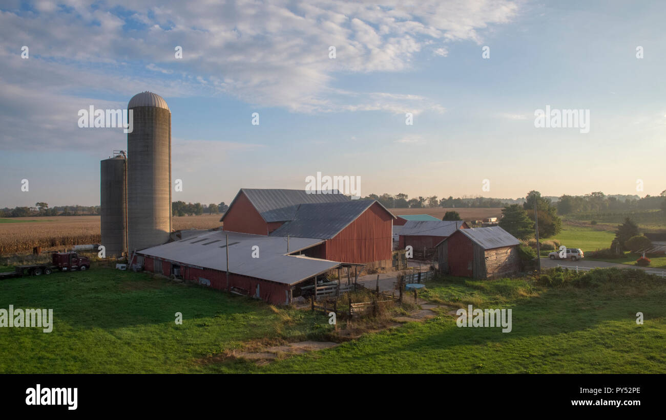 A farm in western Marland, seen from Amtrak's Capitol Limited train to ...