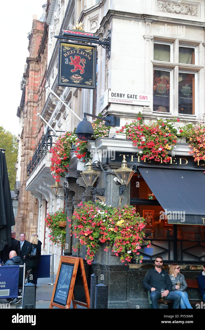 Red Lion Pub in Whitehall, London, UK Stock Photo - Alamy