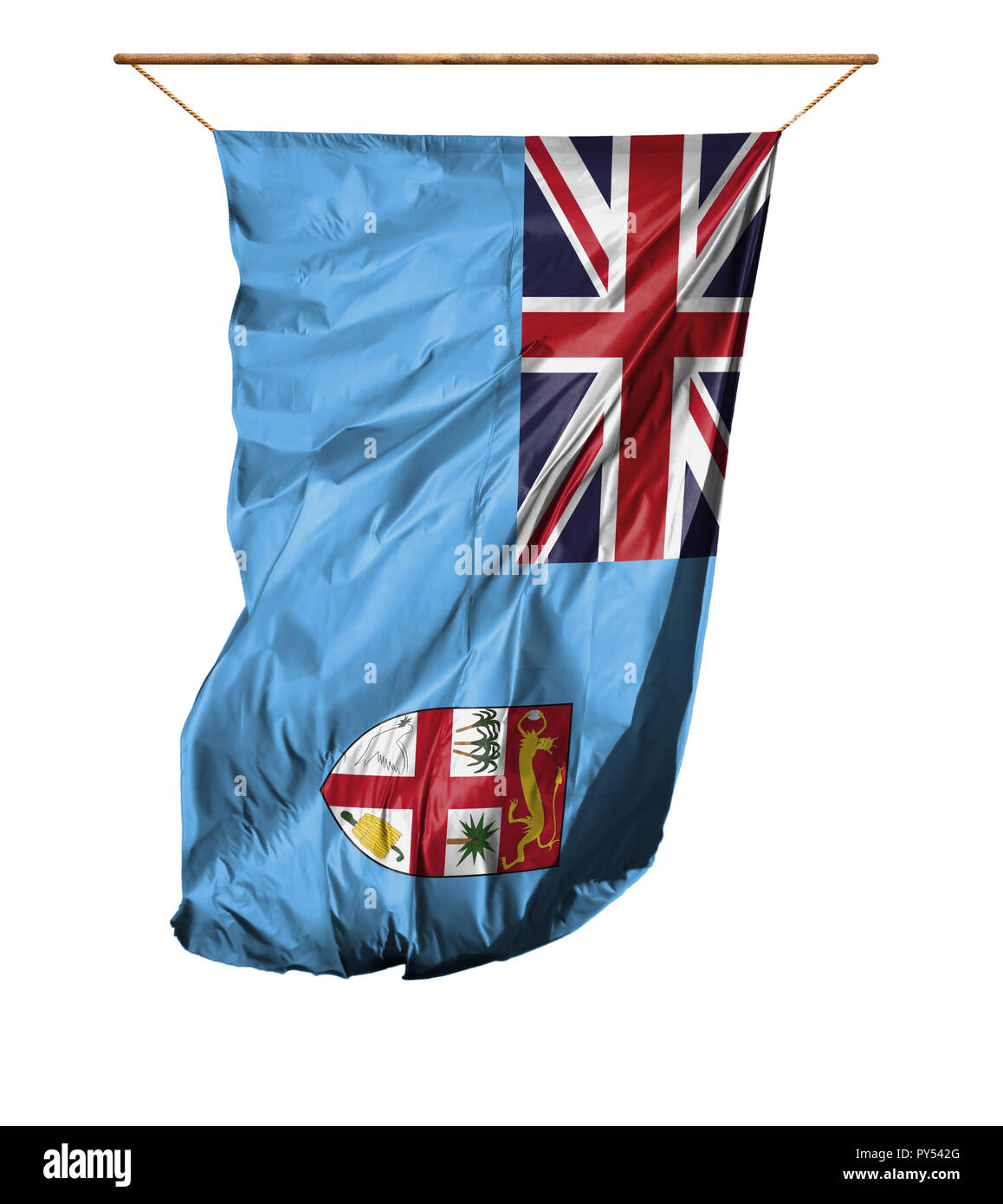 Flag of Fiji. Vertical flag.Isolated on a white background Stock Photo ...